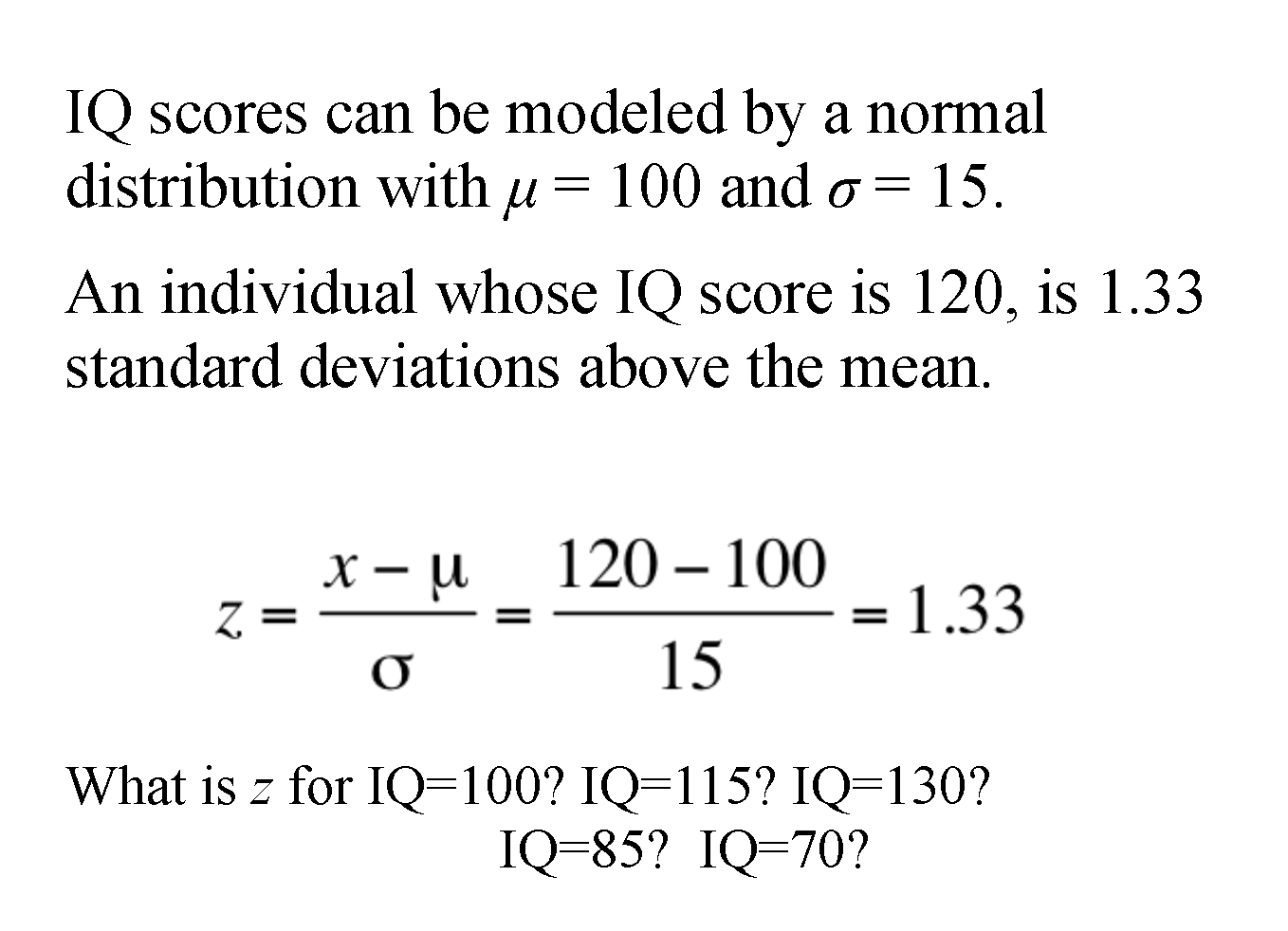 Solved IQ scores can be modeled by a normal distribution | Chegg.com