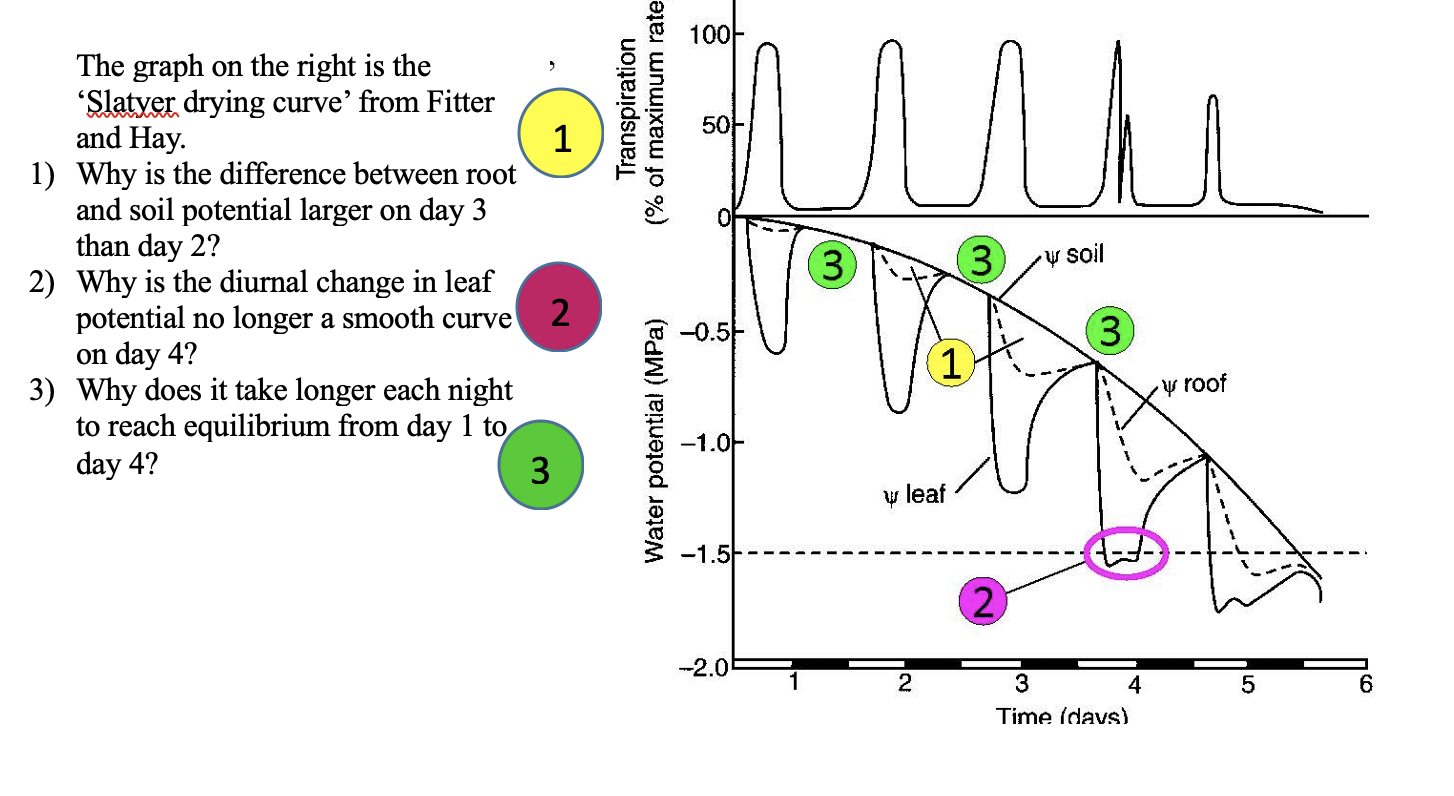 100F Transpiration (% of maximum rate 5004 UUL 1 The | Chegg.com