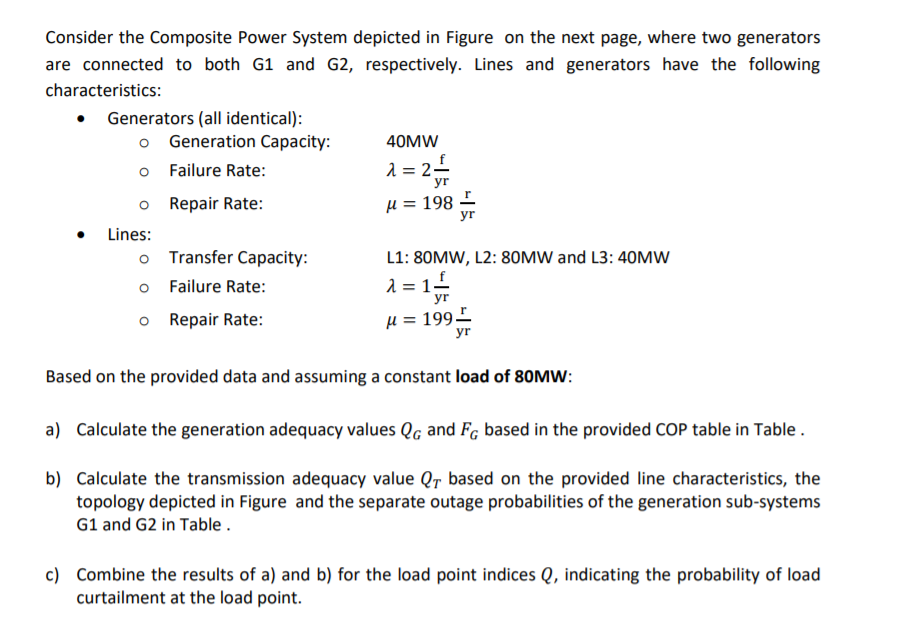Consider the Composite Power System depicted in | Chegg.com