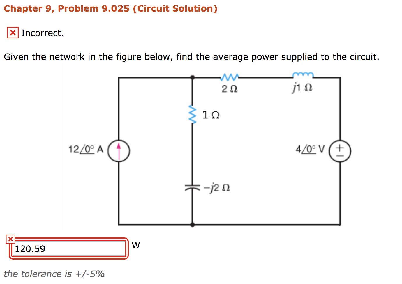 Solved Chapter 9, Problem 9.025 (Circuit Solution) X | Chegg.com