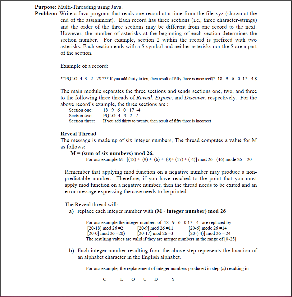 Solved MultiThreading Hi! I asked this question yesterday | Chegg.com Solved MultiThreading Hi! I asked this question yesterday | Chegg.com