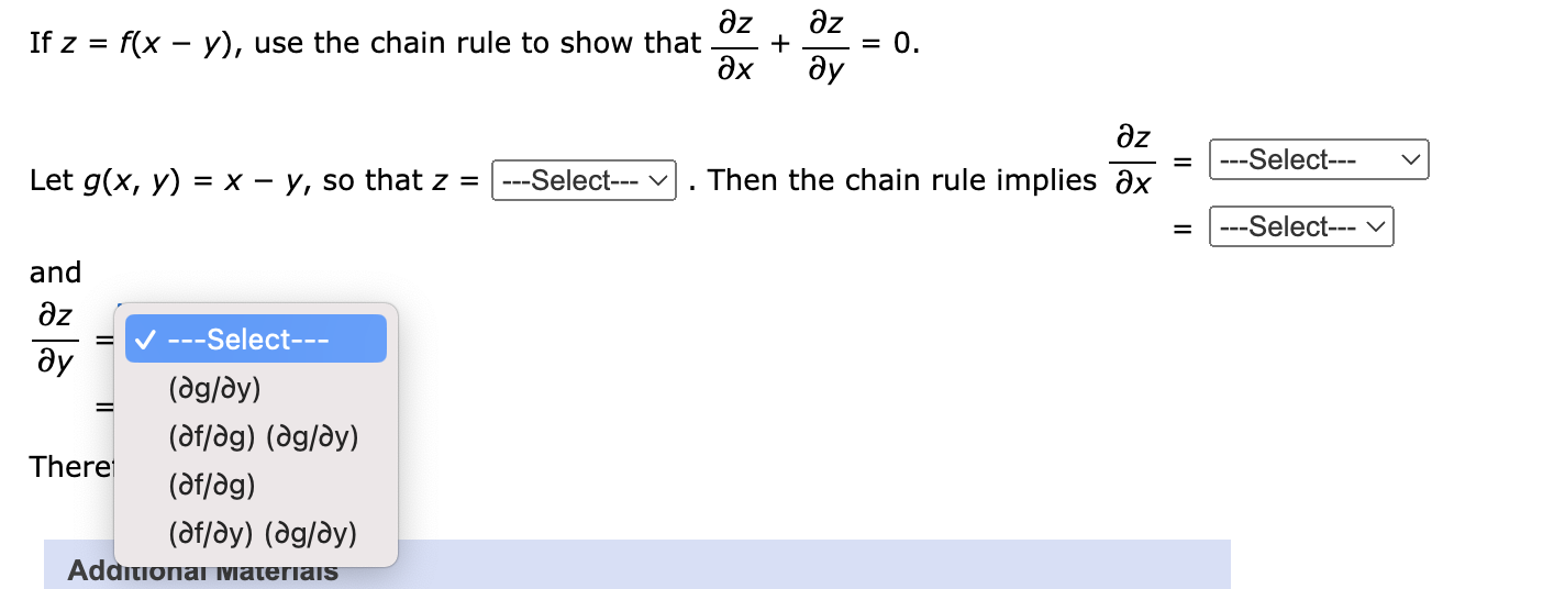 Solved If z=f(x−y), use the chain rule to show that | Chegg.com
