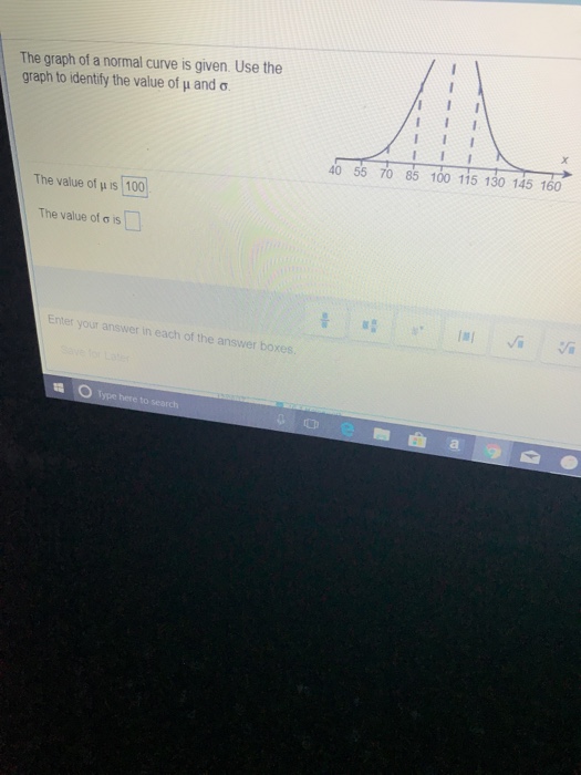 Solved The graph of a normal curve is given. Use the graph | Chegg.com