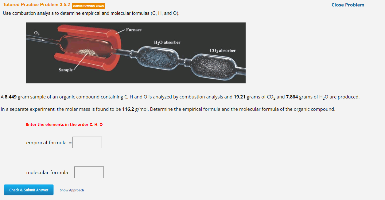 Solved Tutored Practice Problem 3.5.2 Use combustion | Chegg.com