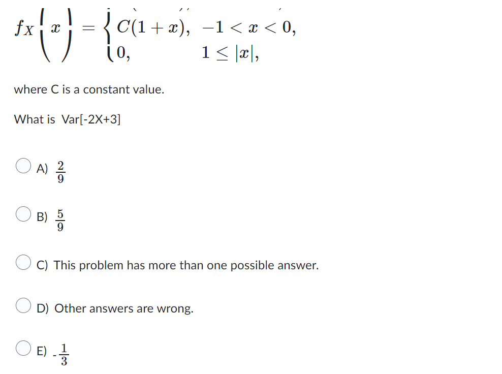 Solved A random variable X has the pdf of | Chegg.com