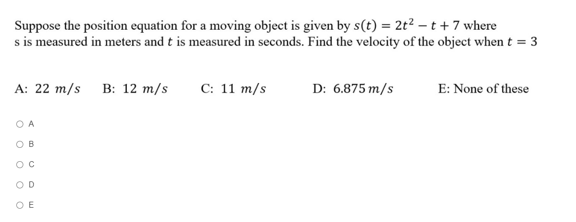 Solved Suppose the position equation for a moving object is | Chegg.com
