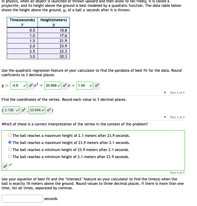 Solved In physics, when an object is launched or thrown | Chegg.com