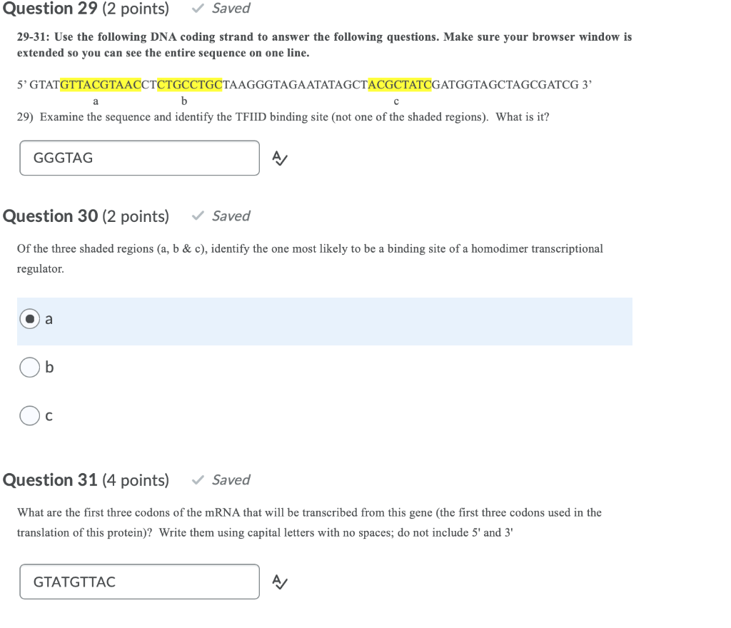 Solved Question 29 (2 points) Saved 29-31: Use the | Chegg.com