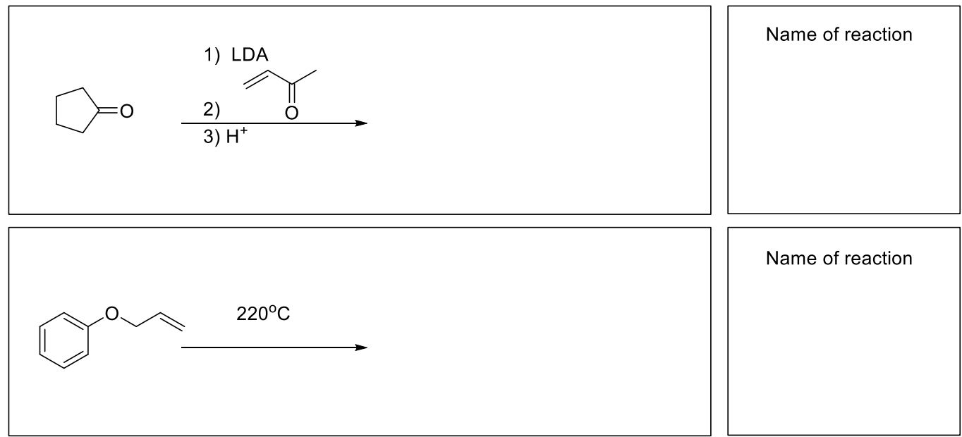 Solved Name of reaction 1) LDA o 2) 3) H+ Name of reaction | Chegg.com
