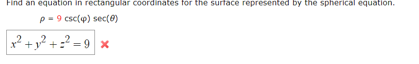 Solved Find an equation in rectangular coordinates for the | Chegg.com