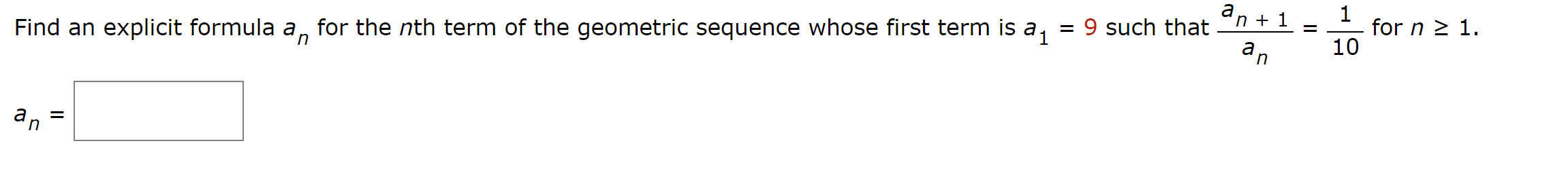 Solved Find an explicit formula an for the nth term of the | Chegg.com