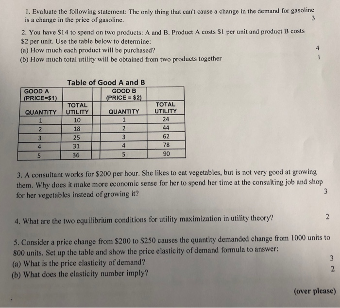 Solved 1. Evaluate the following statement: The only thing | Chegg.com