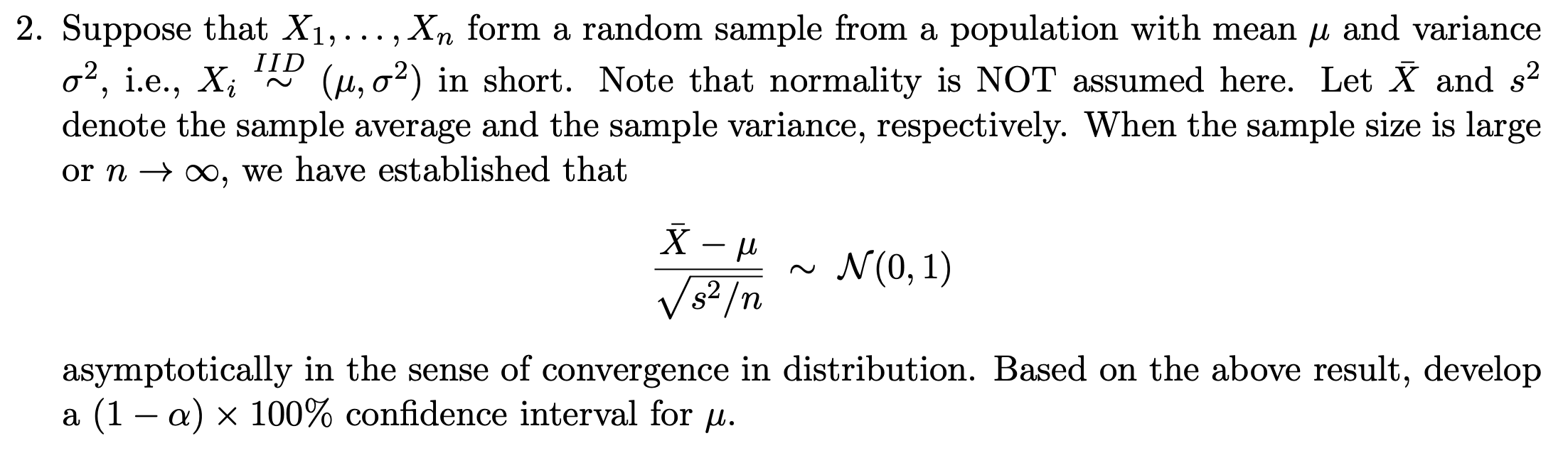 Solved 2. Suppose that X1,…,Xn form a random sample from a | Chegg.com