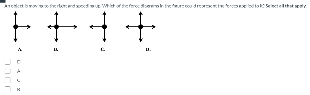 Solved An object is moving to the right and speeding up. | Chegg.com