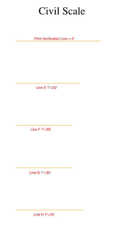 Solved Using civil scale, convert lines E, F, G, and H to | Chegg.com