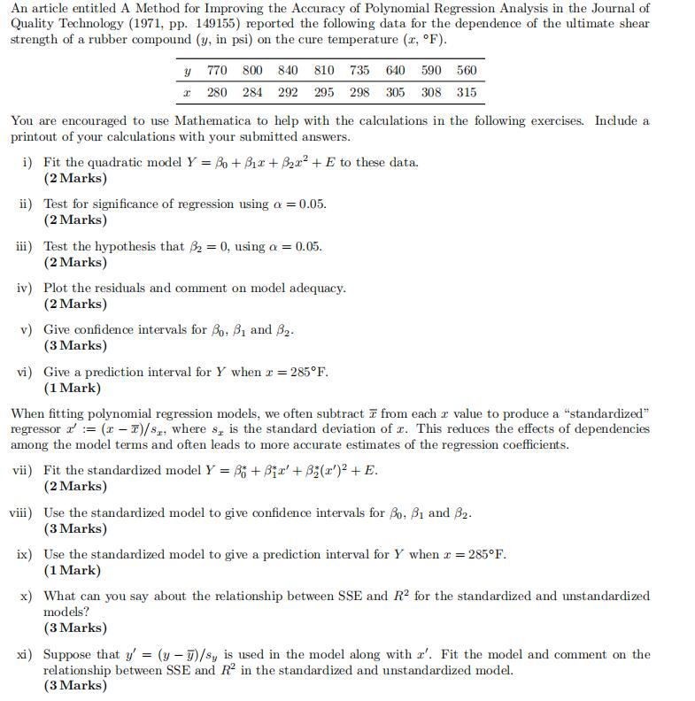 Solved An article entitled A Method for Improving the | Chegg.com