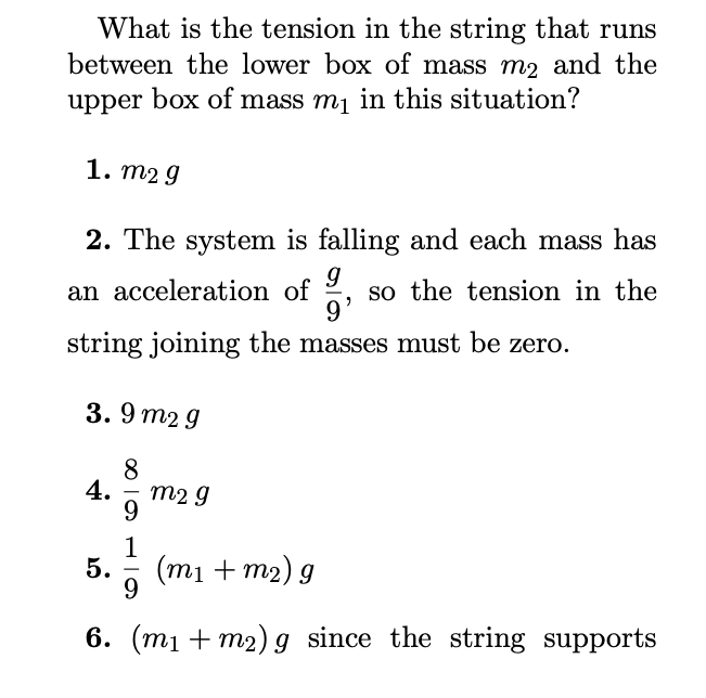 Solved Two boxes of masses mi and m2 are de- scending | Chegg.com
