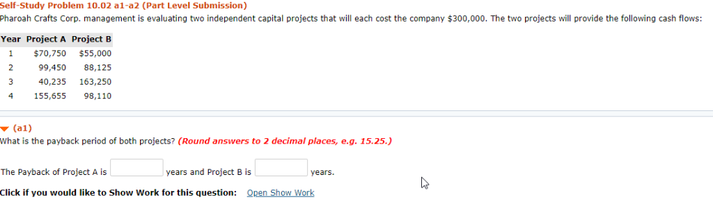 Solved Self-Study Problem 10.02 a1-a2 (Part Level | Chegg.com