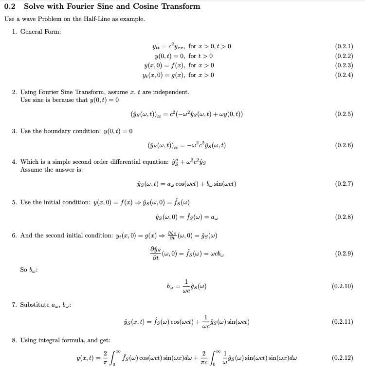 Solved I am stuck on finding the Fourier Sine Transform of | Chegg.com