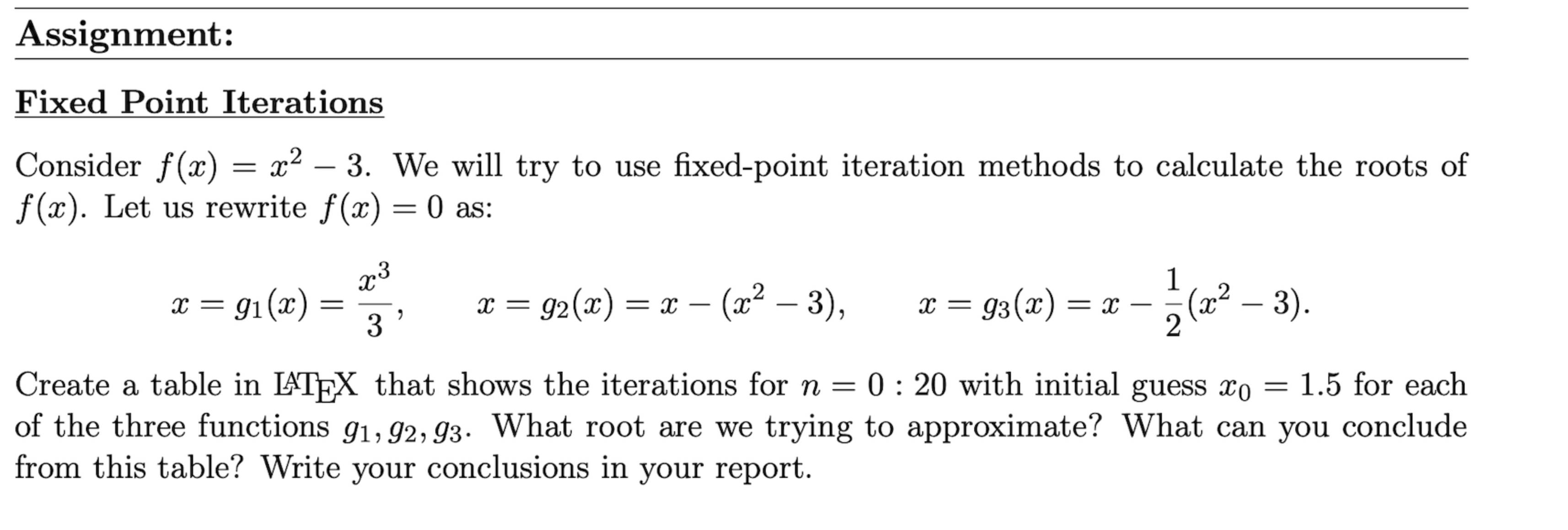Solved Question about how to create table Assignment:Fixed | Chegg.com