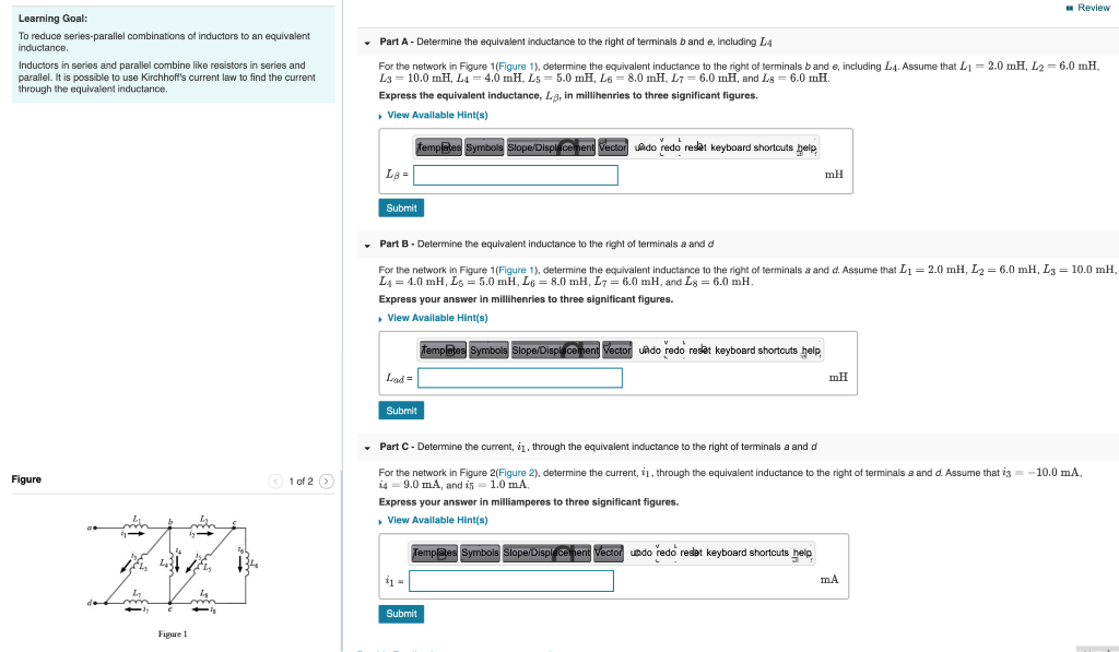 Solved - Review Learning Goal: To reduce series-parallel | Chegg.com