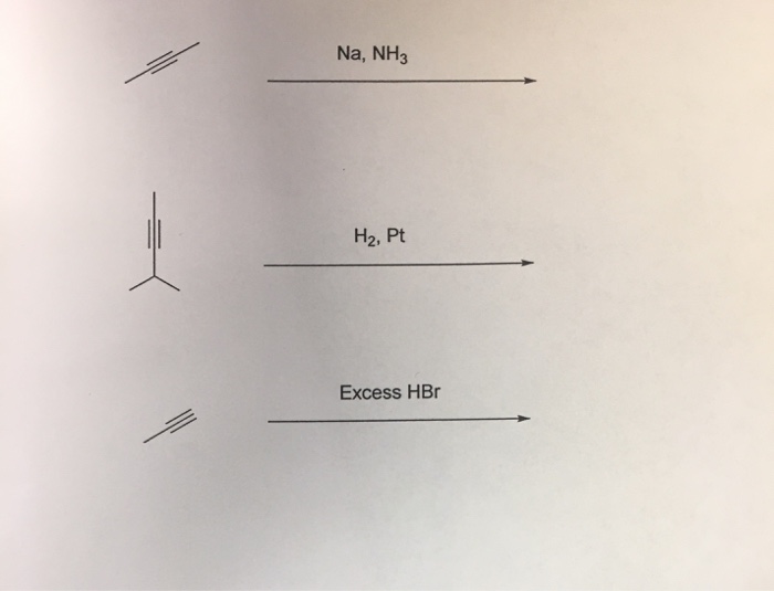 Solved Na, NH3 H2, Pt Excess HBr | Chegg.com