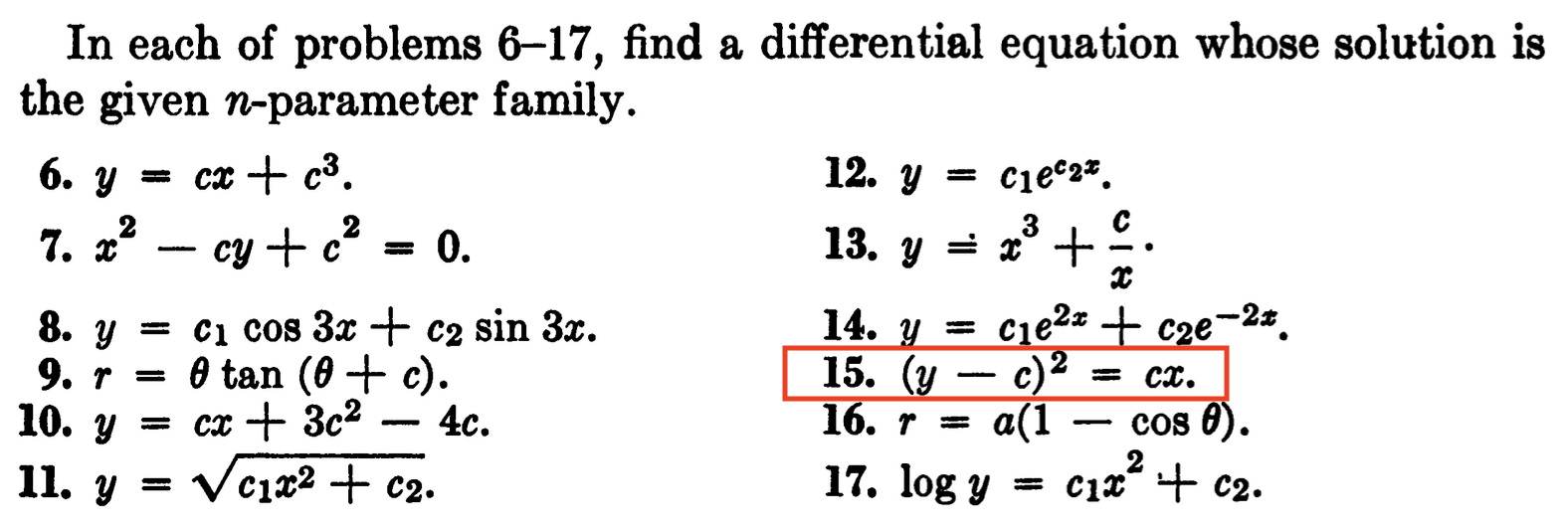 Solved In each of problems 6-17, find a differential | Chegg.com