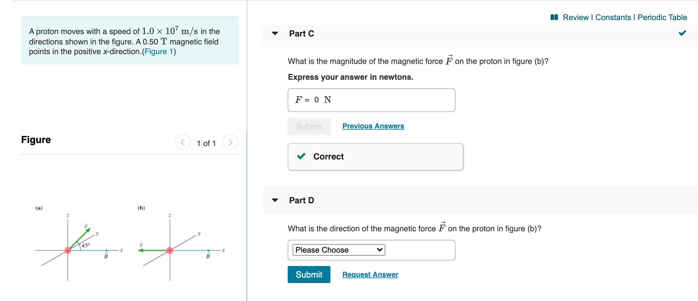 Solved Review | Constants | Periodic Table Part C A proton | Chegg.com