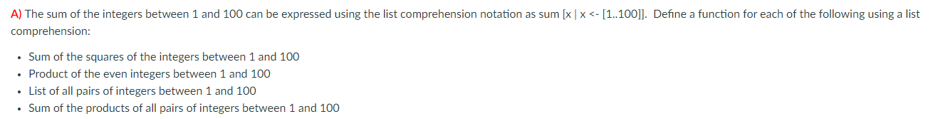 Solved A) The sum of the integers between 1 and 100 can be | Chegg.com