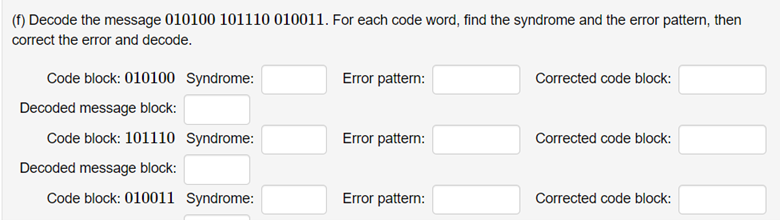 (1 point) Consider the linear code with generator | Chegg.com