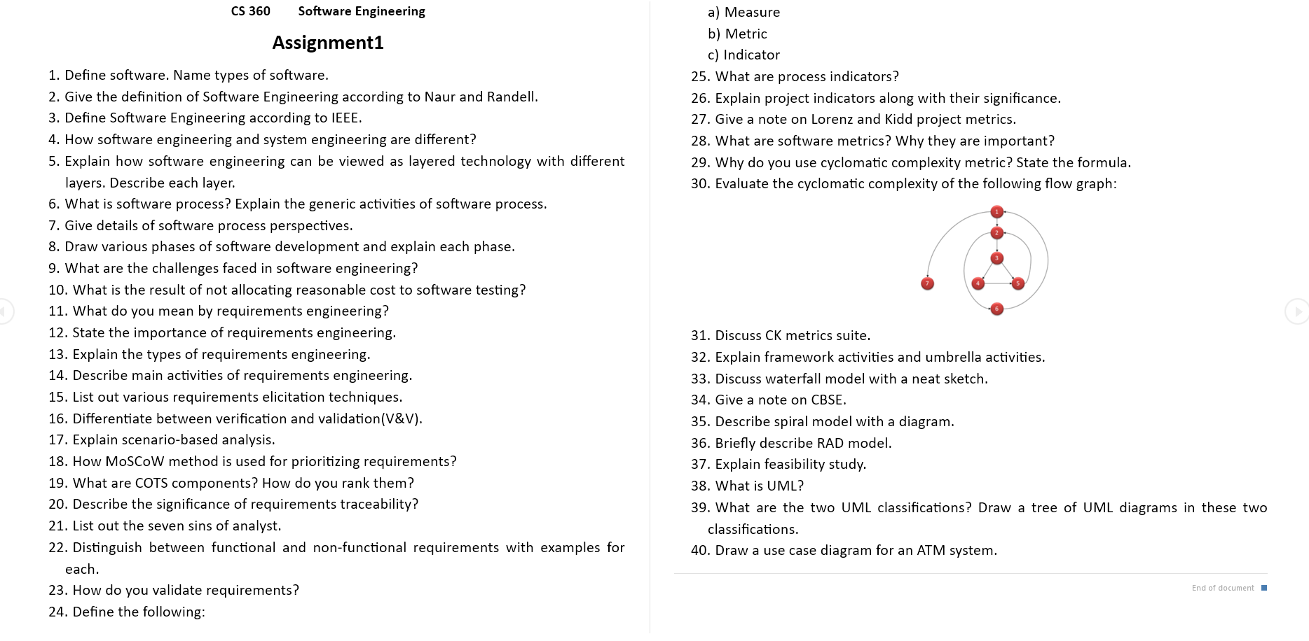 Solved quations about software Engineering CS 360Software | Chegg.com