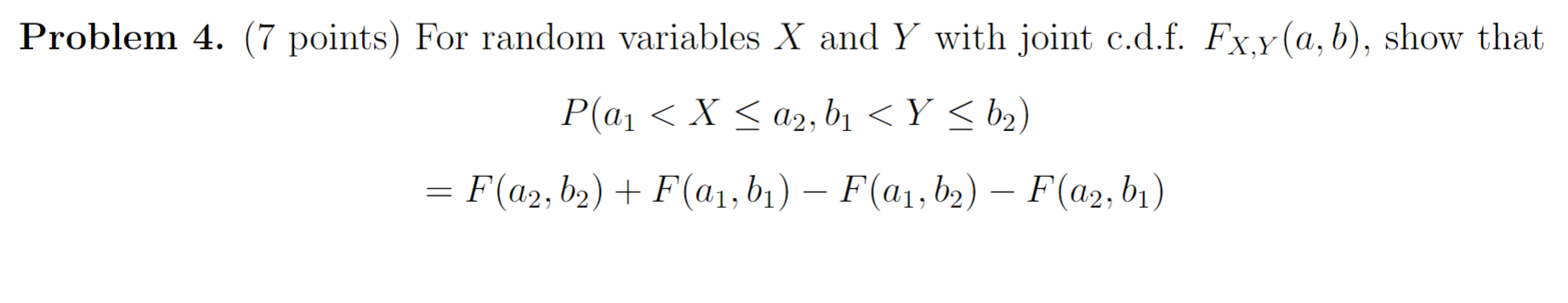 Solved Problem 4. (7 ﻿points) ﻿For random variables x ﻿and Y | Chegg.com