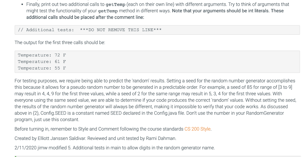 Solved 3.12 Ch 3 program , part 1 : random temp. This is for | Chegg.com