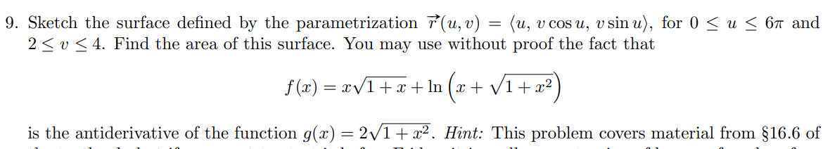 Solved Sketch The Surface Defined By The Parametrization