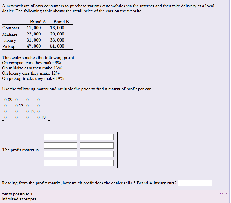 Solved A new website allows consumers to purchase various | Chegg.com