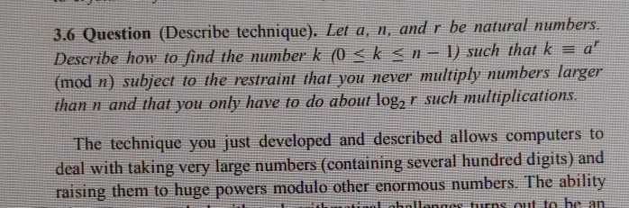 3.6 Question (Describe technique). Let a, a, and r be | Chegg.com