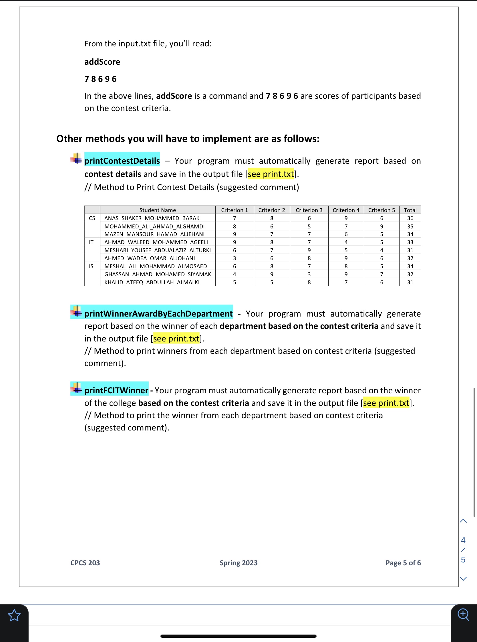 Solved That is a java assignment and it should read from a | Chegg.com