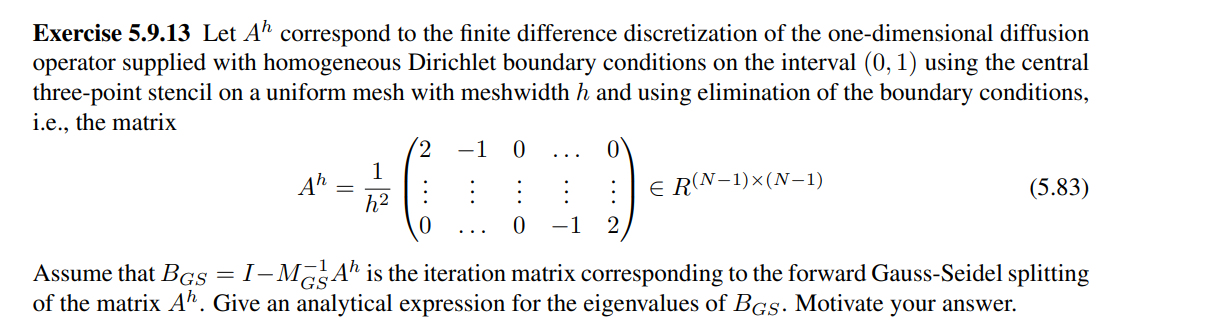 Solved Let Ah ﻿correspond to the finite difference | Chegg.com
