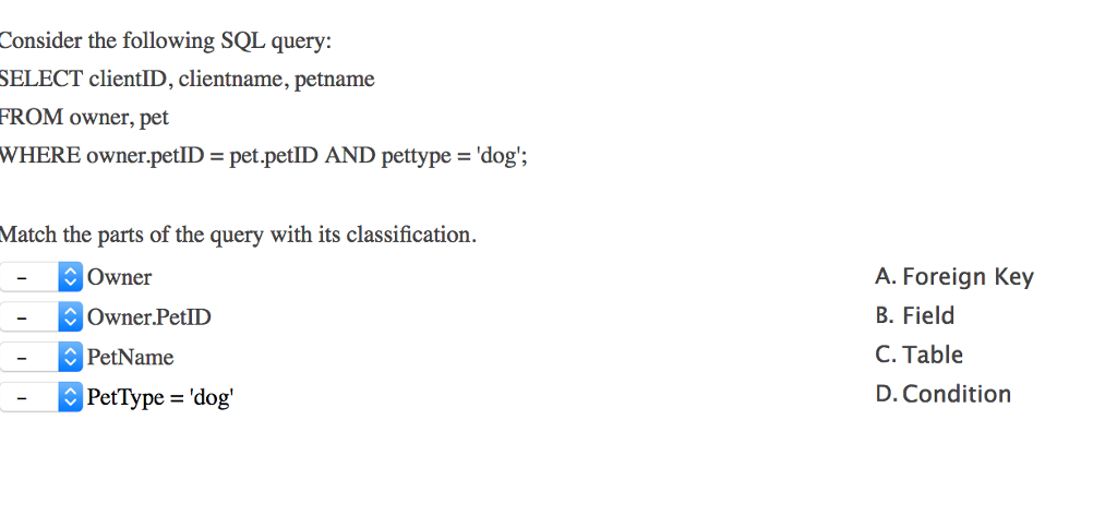 Solved Consider the following SQL query SELECT clientID, | Chegg.com