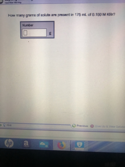 Solved How many grams of solute are present in 175 mL of | Chegg.com