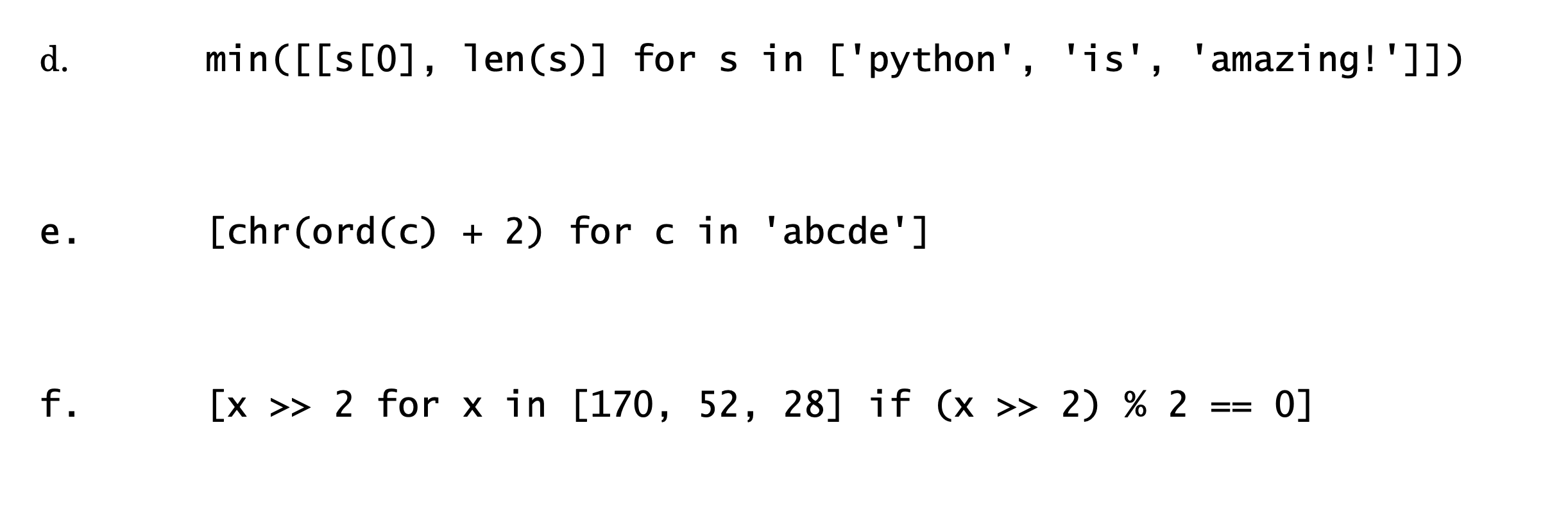 Solved 1. (6 points) Evaluate each of the following | Chegg.com