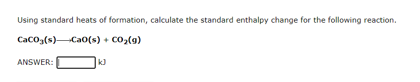 Solved Using standard heats of formation, calculate the | Chegg.com