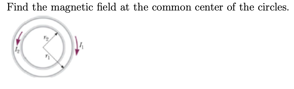 Solved Find the magnetic field at the common center of the | Chegg.com