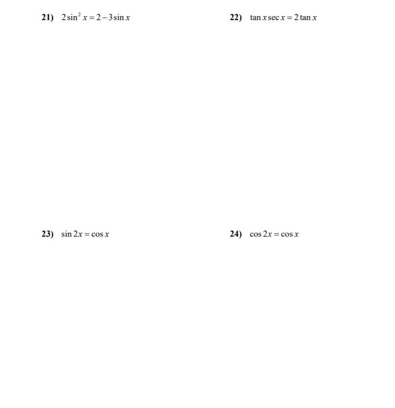 Solved Solving Trig Equations Using Identities: Use an | Chegg.com
