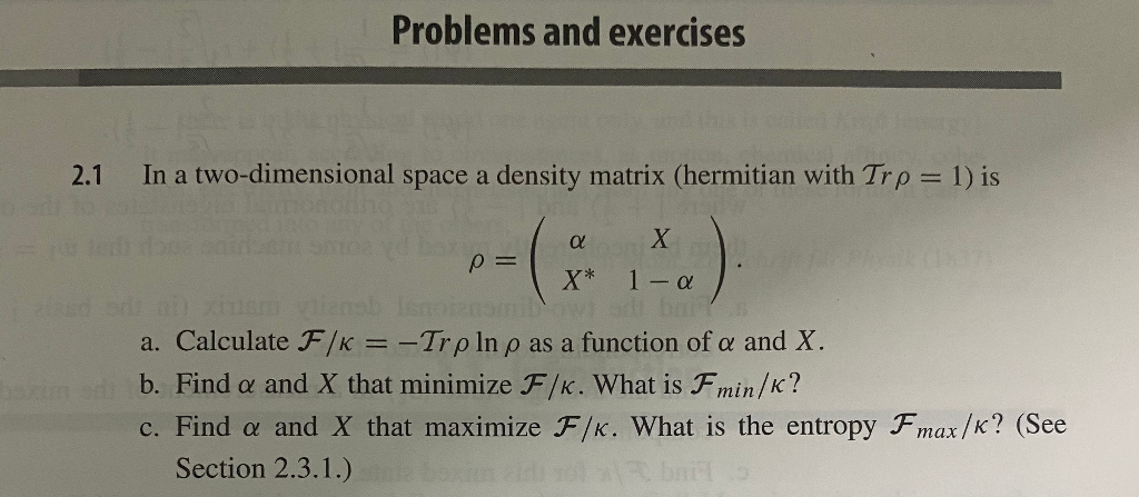 Problems and exercises 2.1 In a two-dimensional space | Chegg.com
