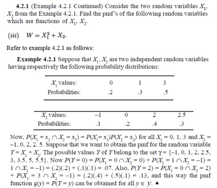Solved 4.2.1 (Example 4.2.1 Continued) Consider the two | Chegg.com