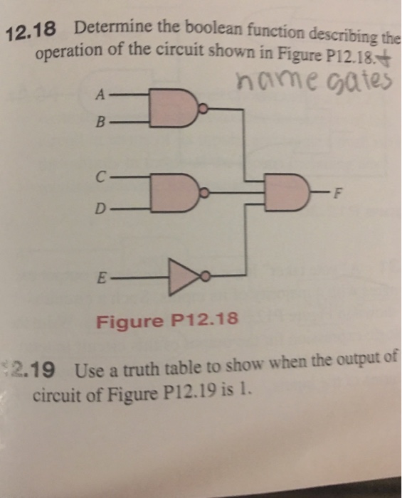 42.18 Determine the boolean function describing the | Chegg.com