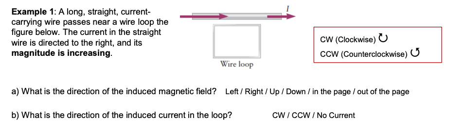 Solved Example 1: A long, straight, current- carrying wire | Chegg.com
