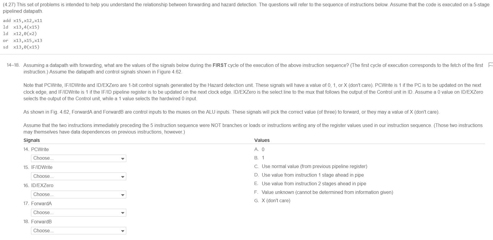 Solved bipelined datapath. add Id Id or | Chegg.com
