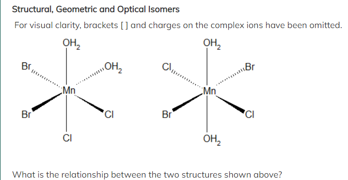 [Solved]: Structural, Geometric and Optical Isomers For vi